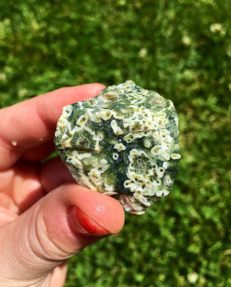 Raw Ocean Jasper Stone Raw Stones Orbicular Jasper - Etsy Ireland