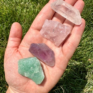 Attract Love Stone Set - Heart Chakra - Raw Crystal Love Set - Manifest ...