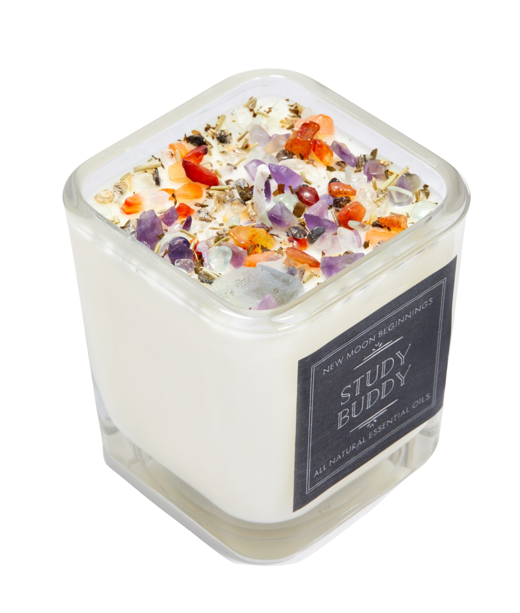 Study Buddy Candles Focus & Concentration Crystal Herb - Etsy UK