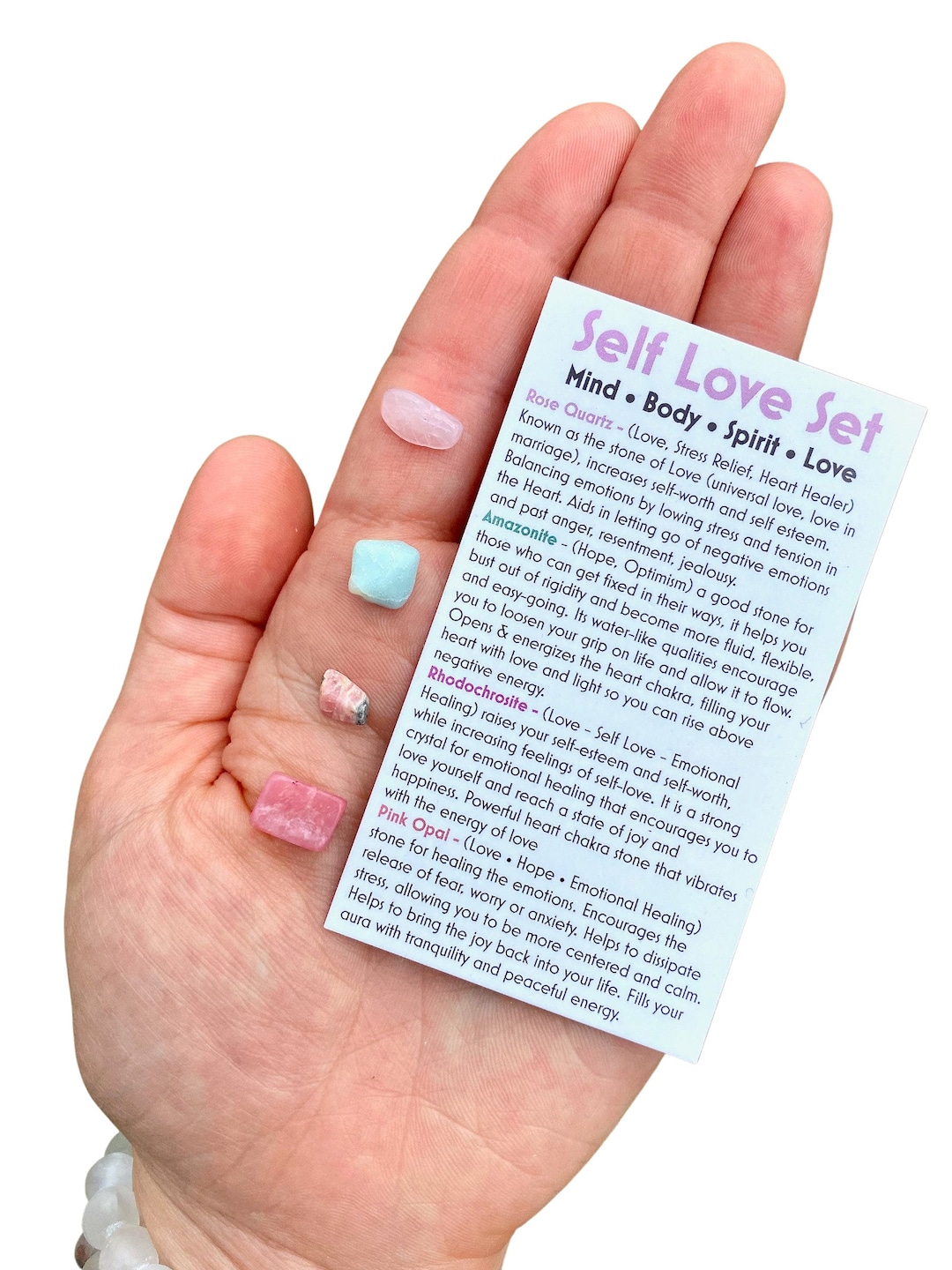 Self Love Crystal Set Chips - Self Care Set - Mini Gemstone Chips ...