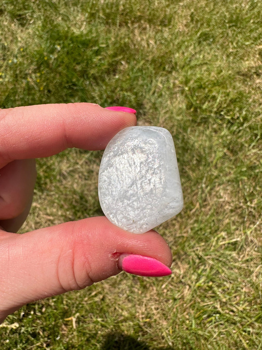Tumbled Rainbow Moonstone - Grade A - Flashy Moonstone Crystal ...