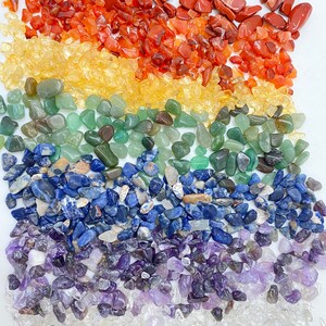 Seven Chakra Set - Stone Chips - 7 Chakra Crystal Set - Small Crystal ...