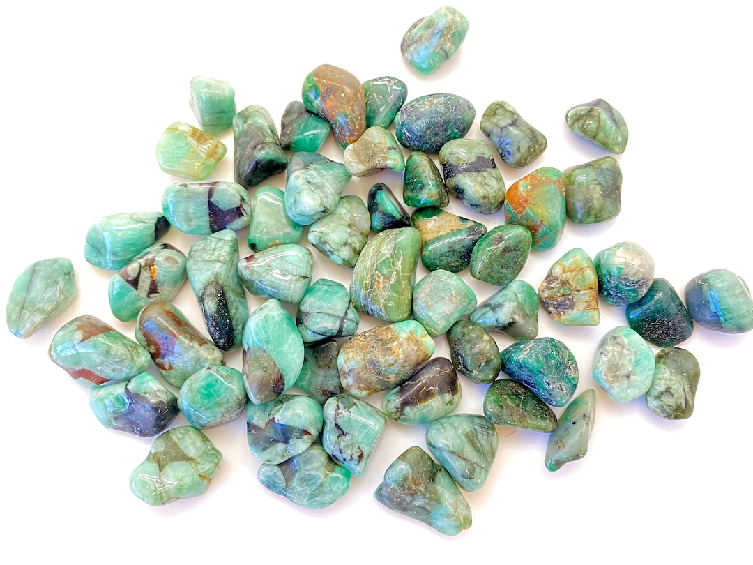 Emerald Tumbled Stone - Grade A - Multiple Sizes Available - Tumbled ...