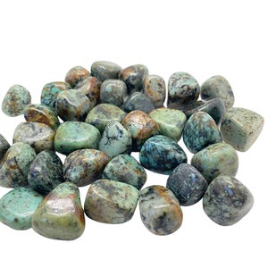 African Turquoise Tumbled Stone - Multiple Sizes Available - Polished ...