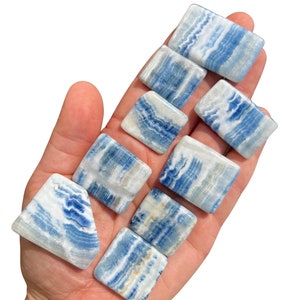 Blue Scheelite Stone Slice 0.75 1.5 Grade AAA Blue Scheelite Slab Blue ...