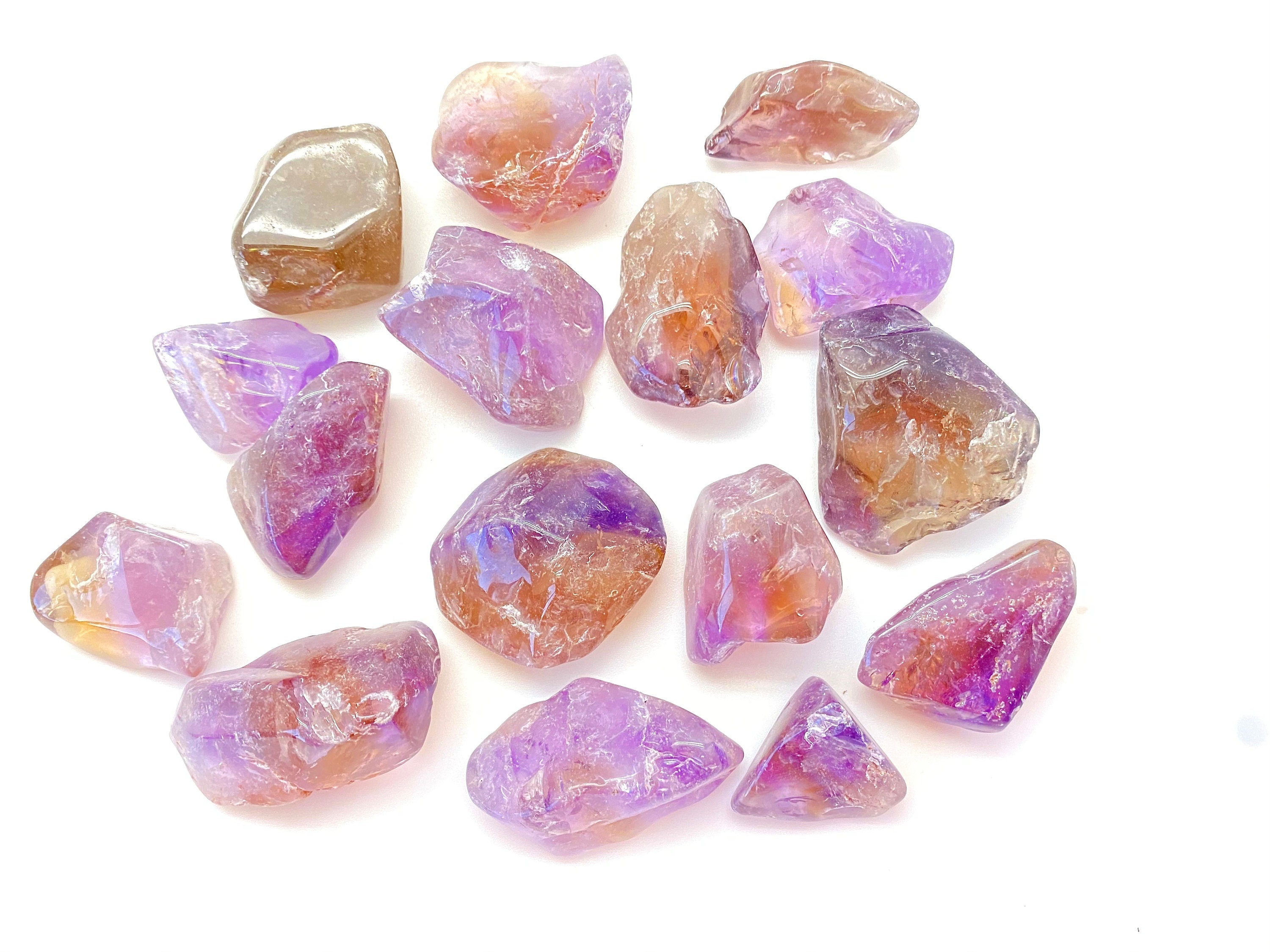 Polished Rough Ametrine Crystal 1 2 Ametrine Stone Semi Polished Ametrine Crystal Amethyst and Citrine Natural Ametrine Stone Etsy