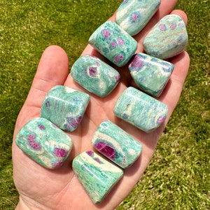 Ruby in Fuchsite Tumbled Stone - Multiple Sizes Available - Tumbled ...