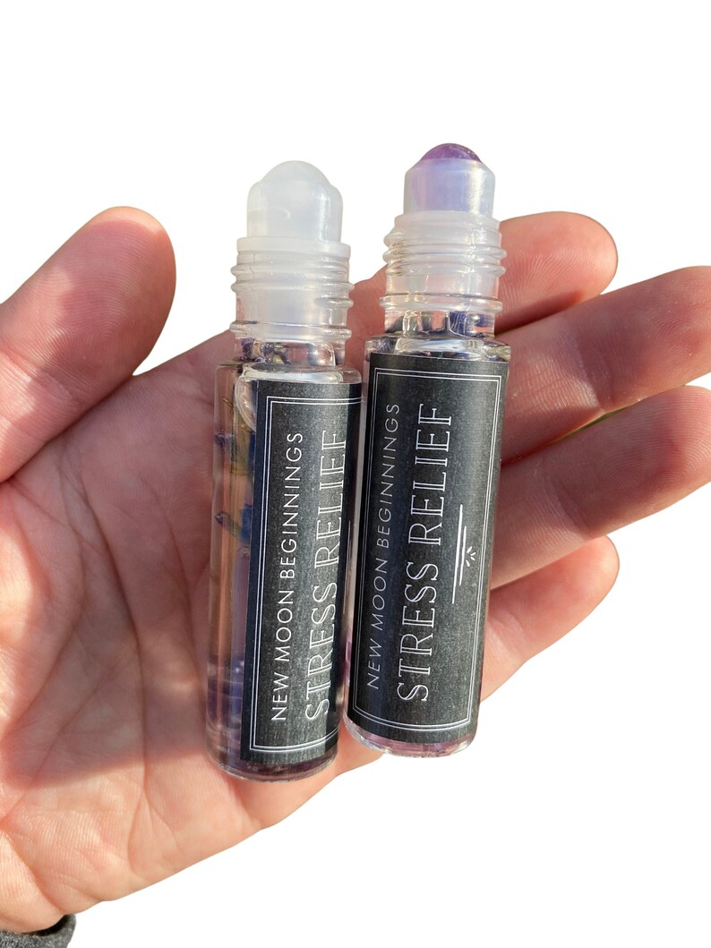 Stress Relief Oil Roller Bottle Lavender Essential Oil - Etsy