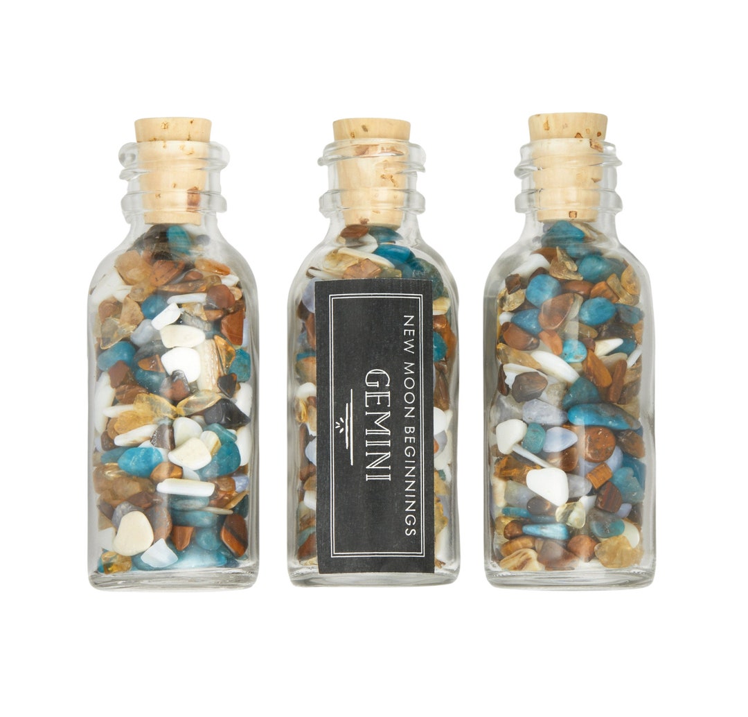 Gemini Crystal Chip Bottle Gemini Zodiac Sign Crystal Chips Gemini ...