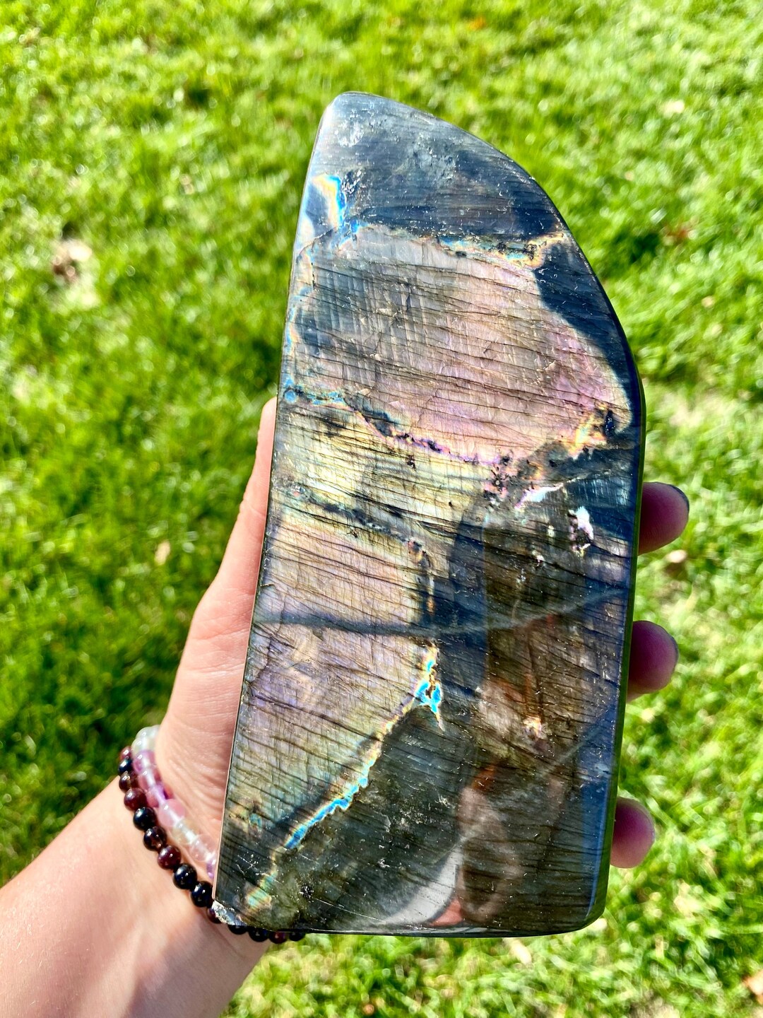 Spectrolite Free Form - All Polished Spectrolite Standing Specimen ...