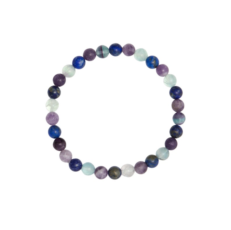 Third Eye Chakra Bracelet - Third Eye Chakra Crystal Bracelet - Rainbow ...