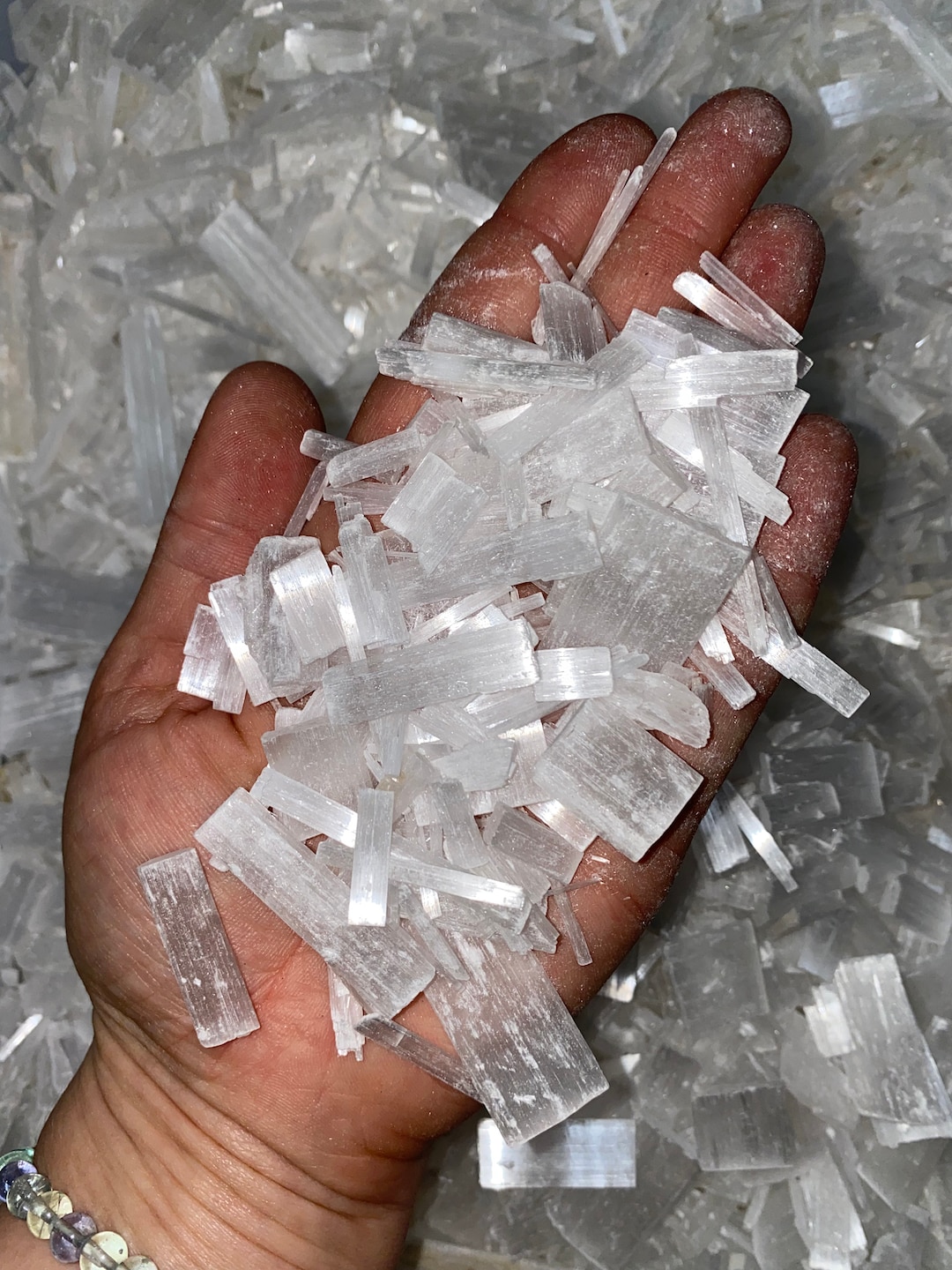 Raw Selenite Chips (small) 1lb Bag - Raw Selenite Crystal Chips - Thin ...