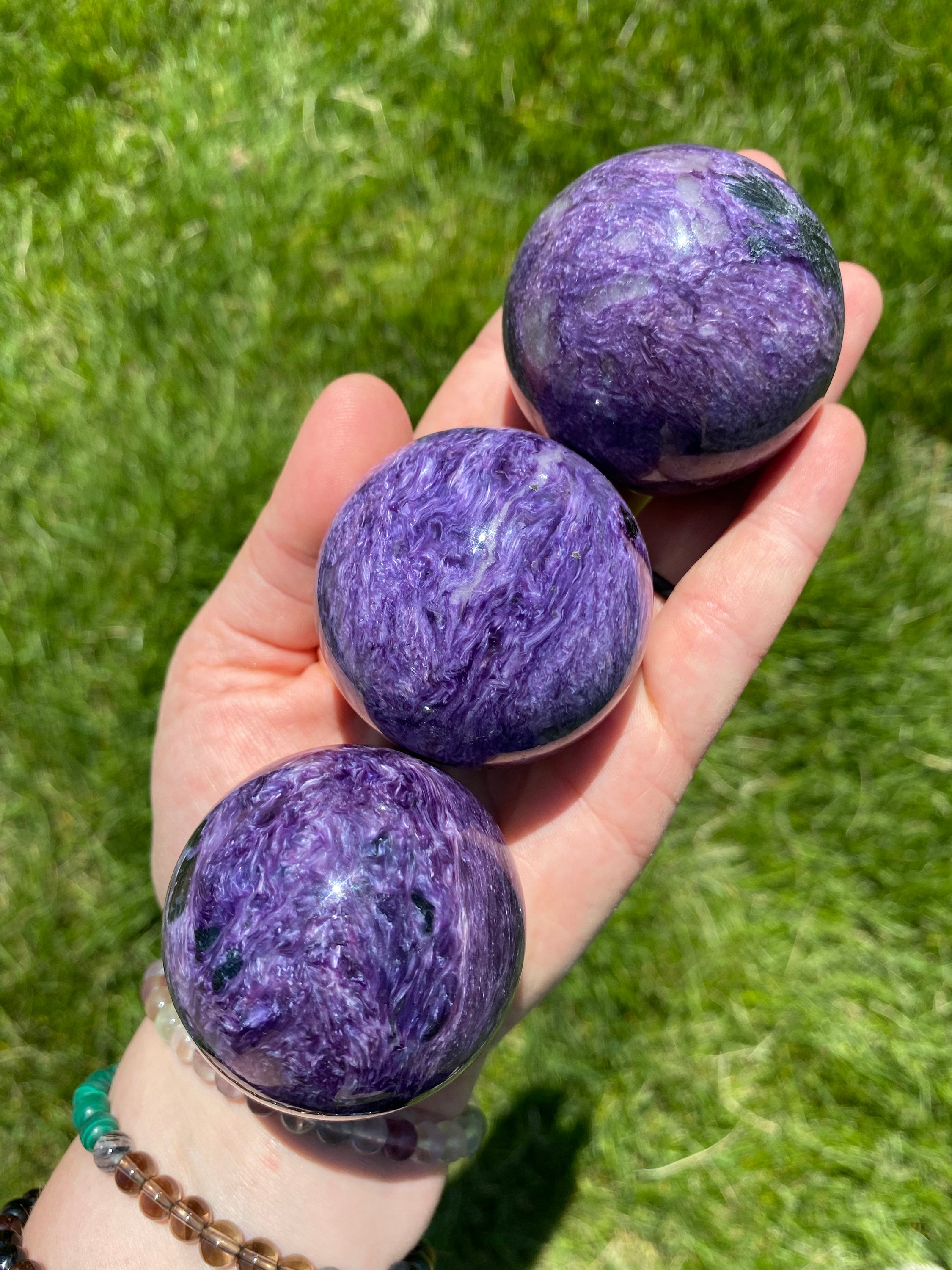 Charoite Stone Sphere (1" - 2") - Grade AA - Charoite Crystal Sphere ...