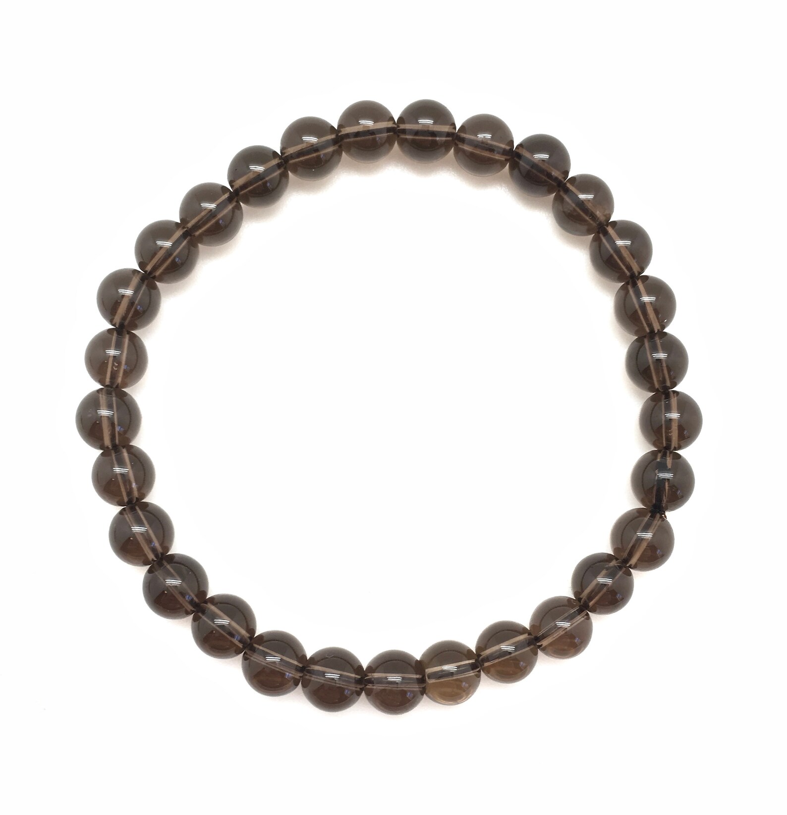 Smoky Quartz Bracelet 6mm Elastic Bracelet Smoky Quartz | Etsy