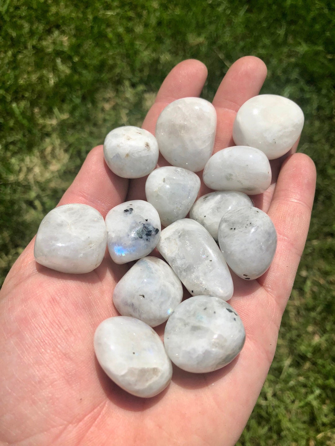 Rainbow Moonstone Grade AA Tumbled Crystal - Multiple Sizes Available ...