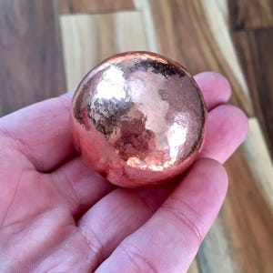 Copper Sphere (1" - 1.7") - Polished Copper - Real Natural Copper From ...