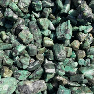 Raw Emerald Stone (1g to 160g) Grade A Natural Emerald Crystal ...