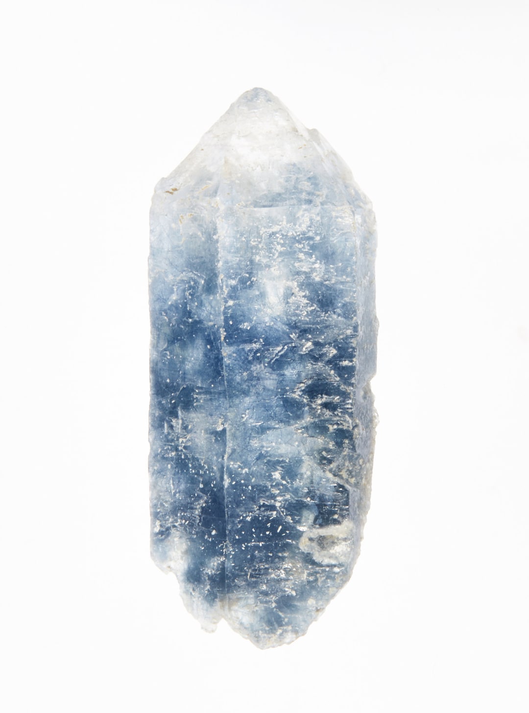 Raw Blue Tourmaline Quartz Crystal Point - Blue Tourmaline in Clear ...