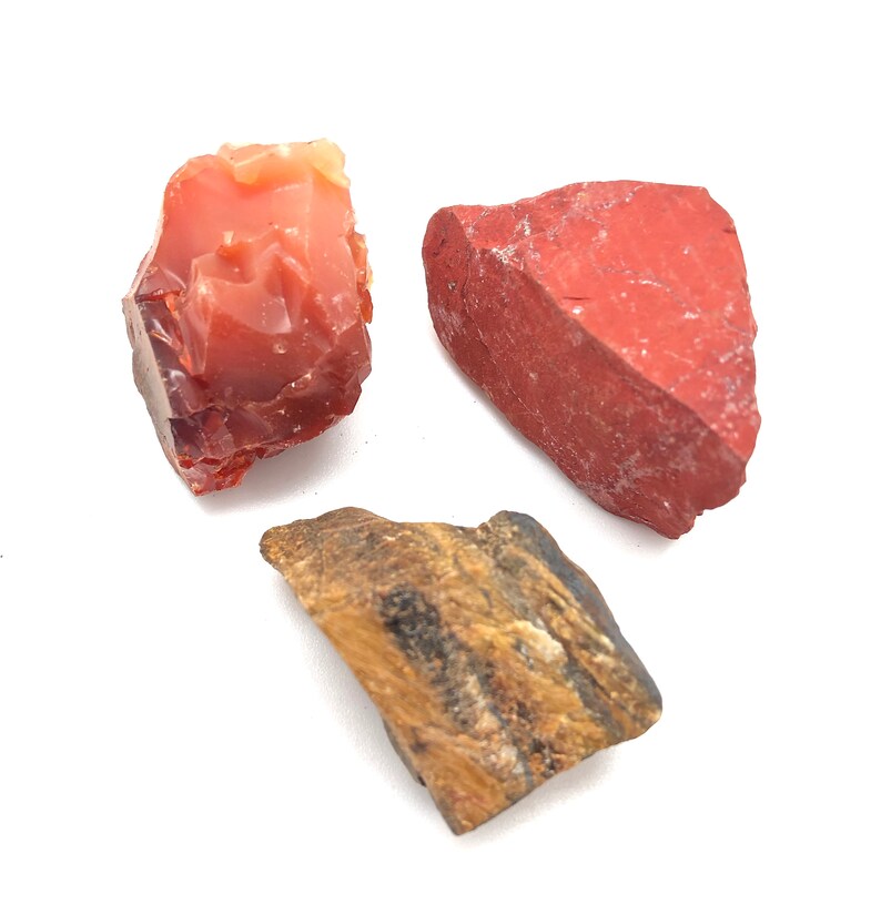 Get Creative Crystal Set Raw Carnelian Red Jasper & Tigers | Etsy