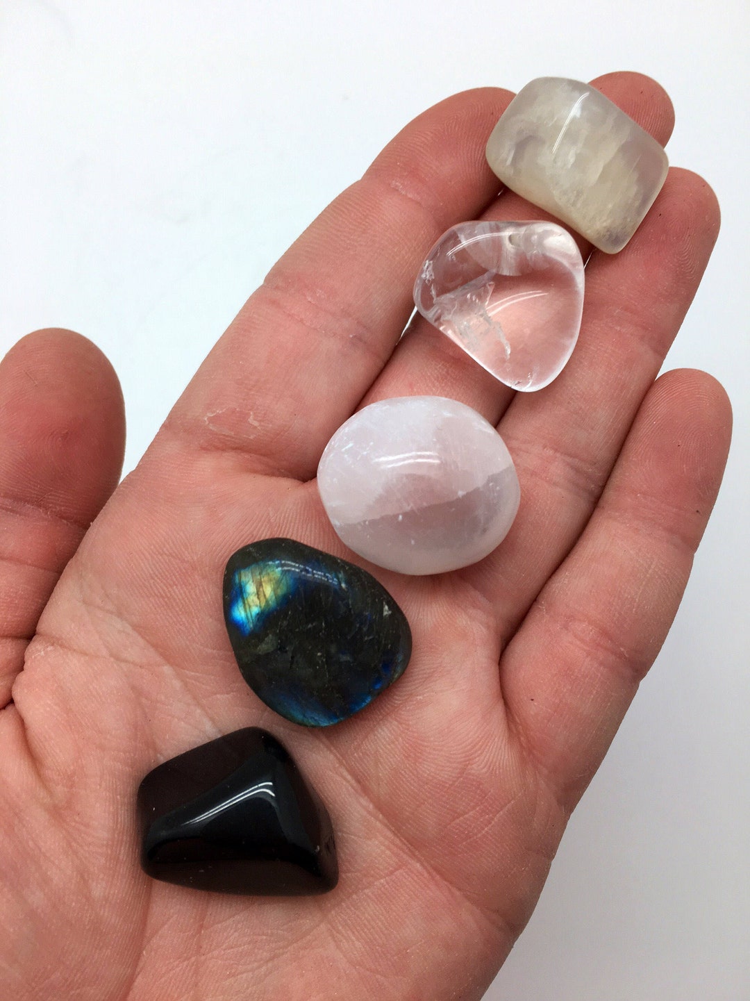 Moon Gemstone Set Full Moon Crystal Set New Moon Stone Set - Etsy