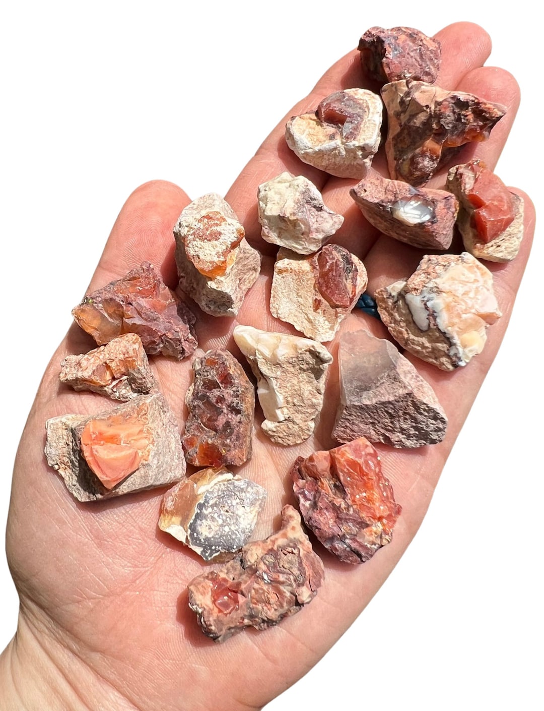 Raw Mexican Fire Opal Stone (0.5" - 3.25") Raw Fire Opal Crystal - Mexican Fire Opal Rough ...