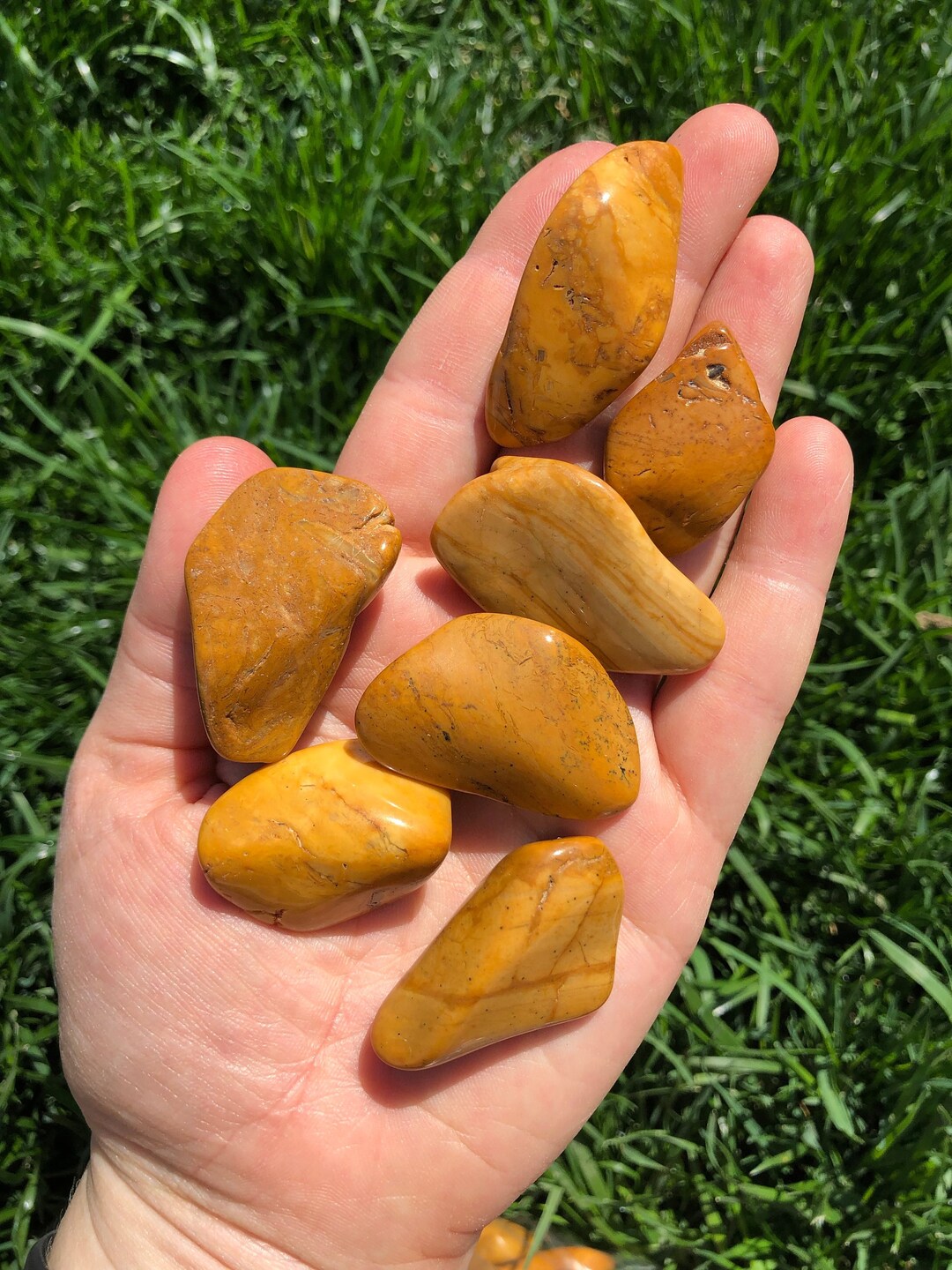 Yellow Jasper Tumbled Crystal - Multiple Sizes Available - Tumbled ...