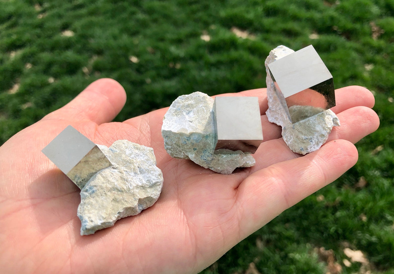 Raw Pyrite Cube in Granite From Spain Raw Pyrite Stone | Etsy