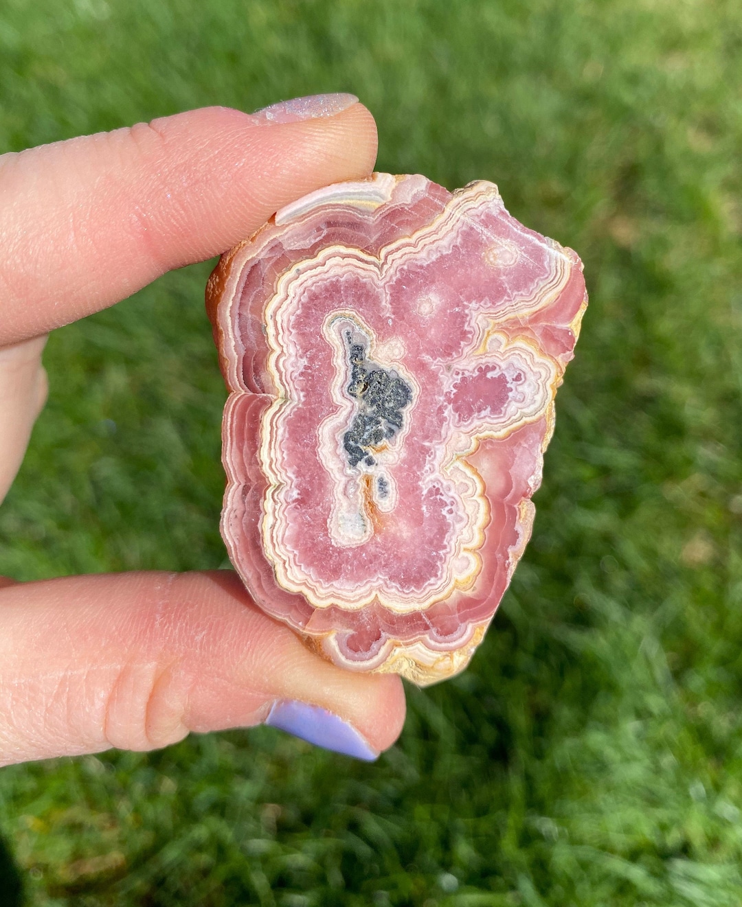 Rhodochrosite Slab (~0.5"- 3") - Rhodochrosite Crystal Slice - Polished ...
