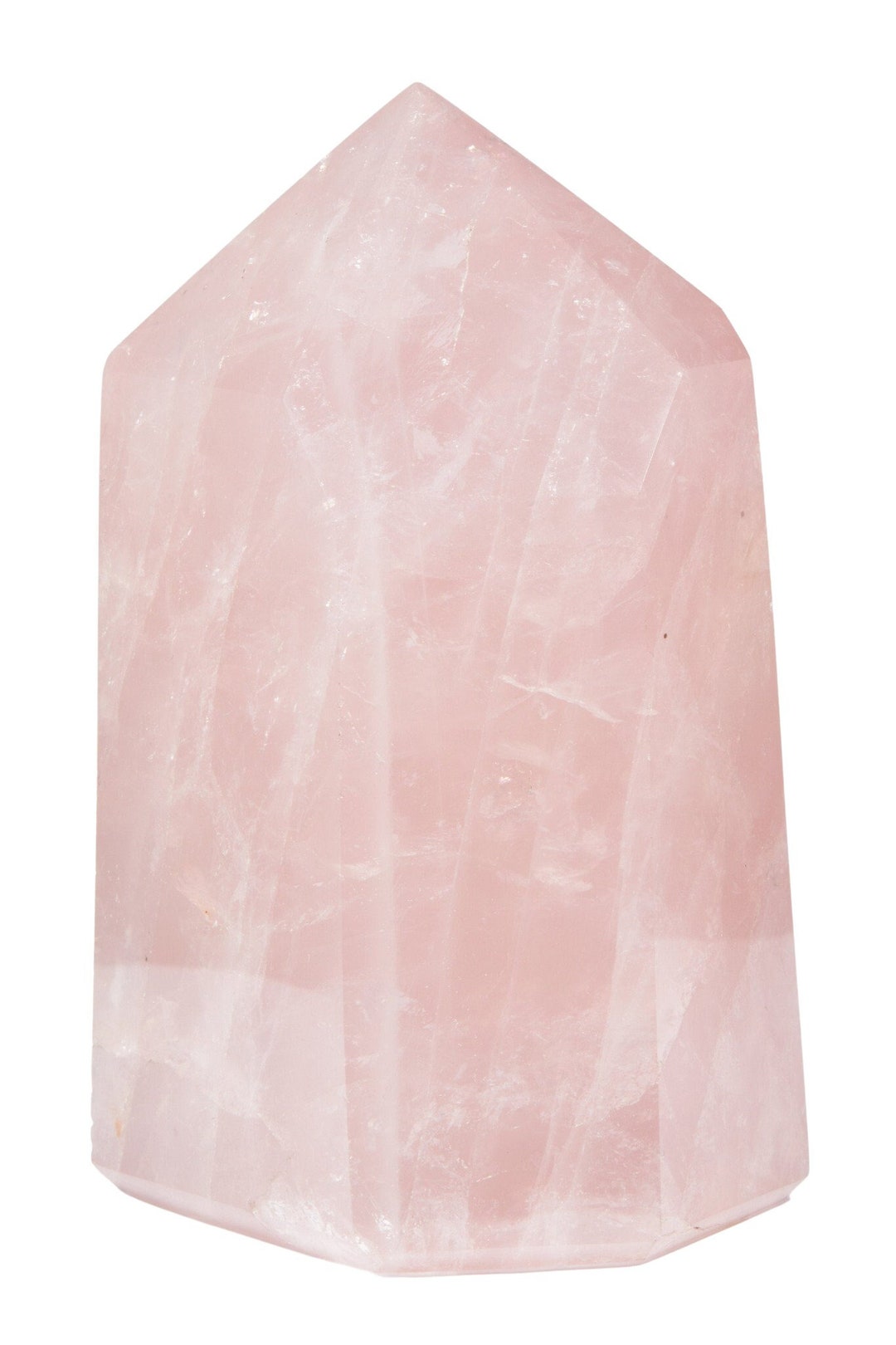 Polished Rose Quartz Crystal Tower - Standing Rose Quartz Crystal Point ...