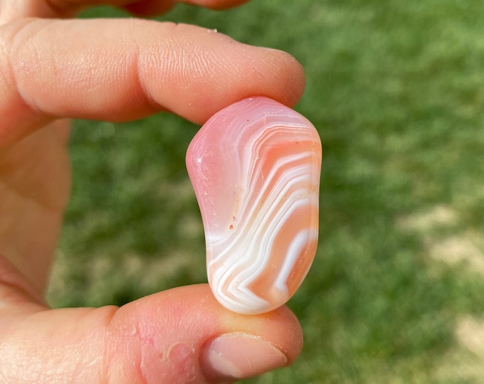 Apricot Agate, Tumbled Apricot Agate, Apricot Agate Pocket Stone, T-145 ...