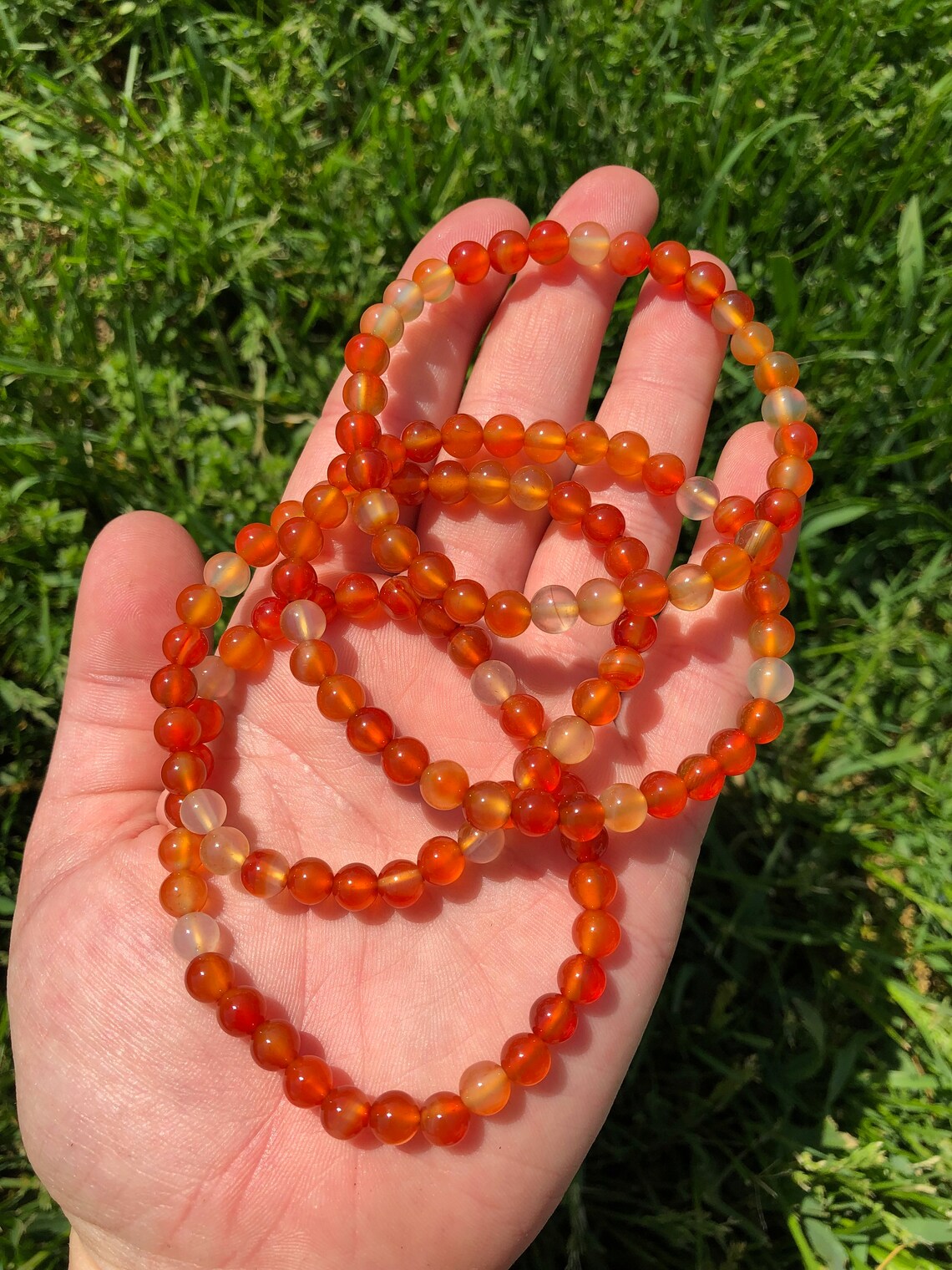 Carnelian bracelet carnelian jewelry elastic bracelet | Etsy