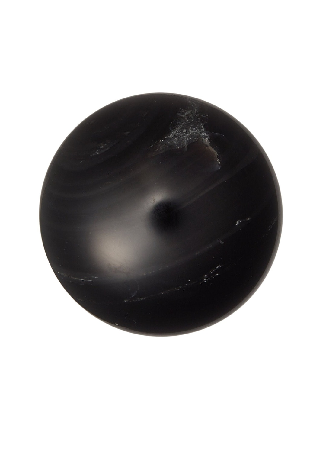 Black Obsidian Stone Sphere Polished Black Obsidian Crystal Sphere ...