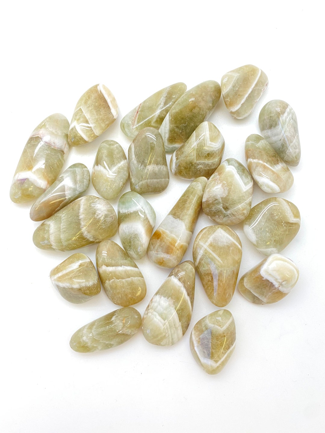 Prasiolite Tumbled Stone - Grade B Prasiolite - Multiple Sizes ...