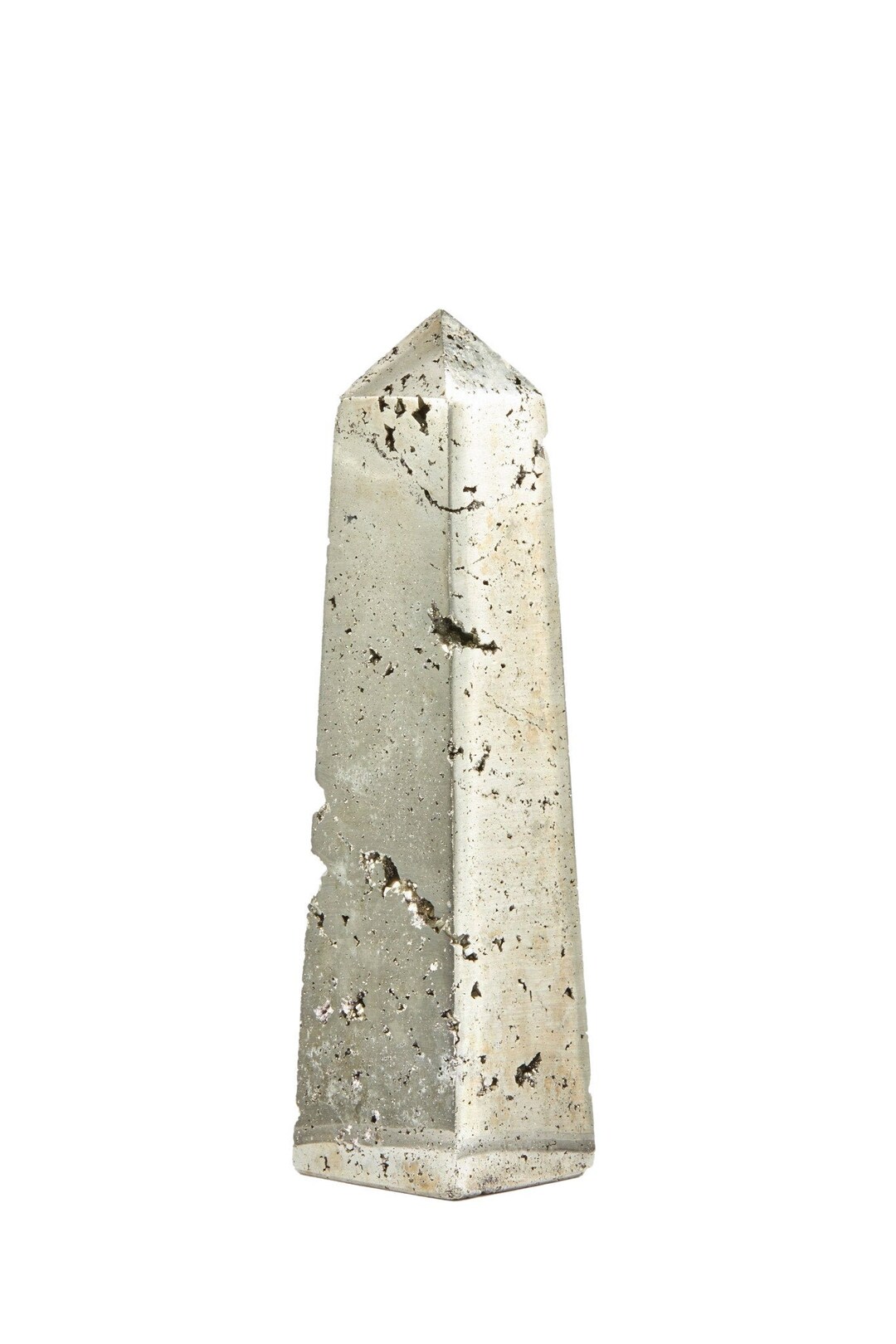 One of a Kind Pyrite Obelisk - Standing Pyrite Stone Tower - Polished ...