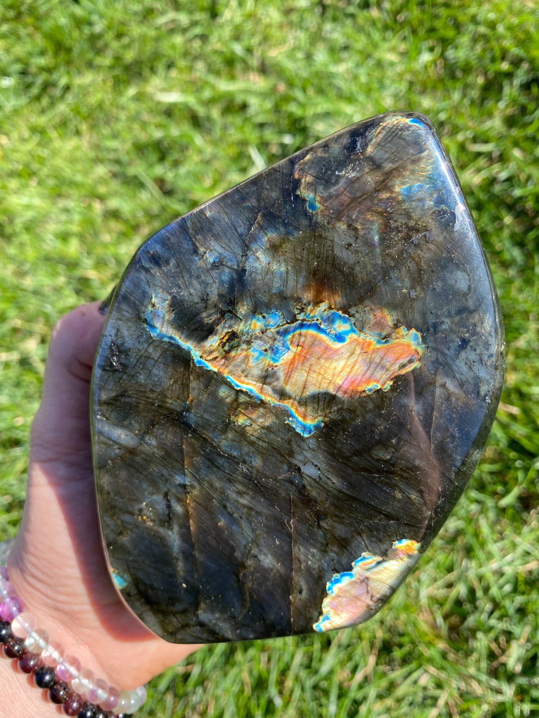 Spectrolite Standing Crystal - All Polished Labradorite Freeform ...