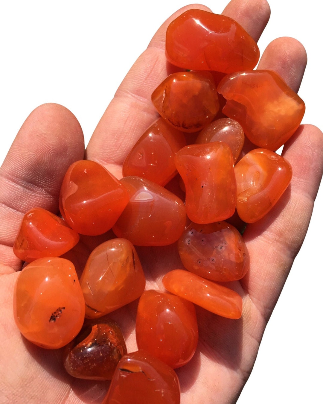 Carnelian Tumbled Crystal - Multiple Sizes Available - Polished ...