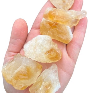 Rough Citrine Crystal Heat Treated (0.5" - 3") Citrine Stone - Raw Citrine Stone - Crystals and ...
