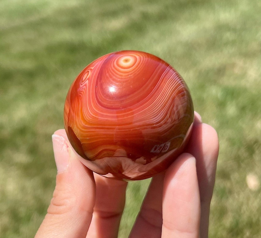 Sardonyx Crystal Sphere - Multiple Sizes - Sardonyx Sphere - Small Hand ...