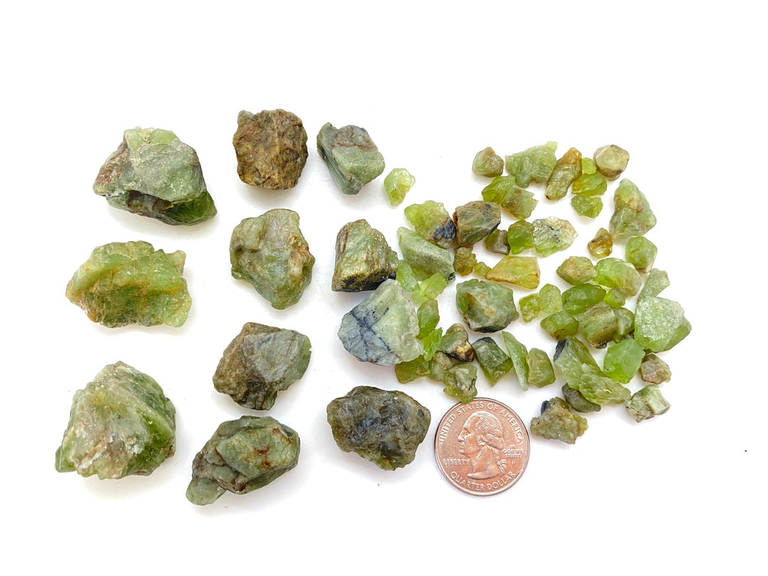 Raw Peridot (1 - 55 Gram Stones) - Rough Peridot Crystal - Peridot ...