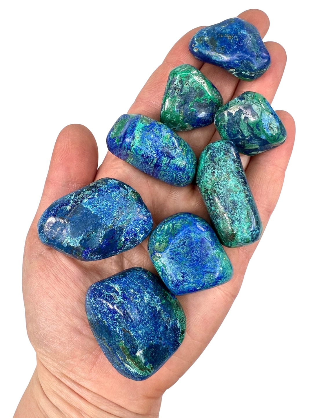 Azurite Tumbled Crystal - Grade AA - Multiple Sizes Available - Tumbled ...