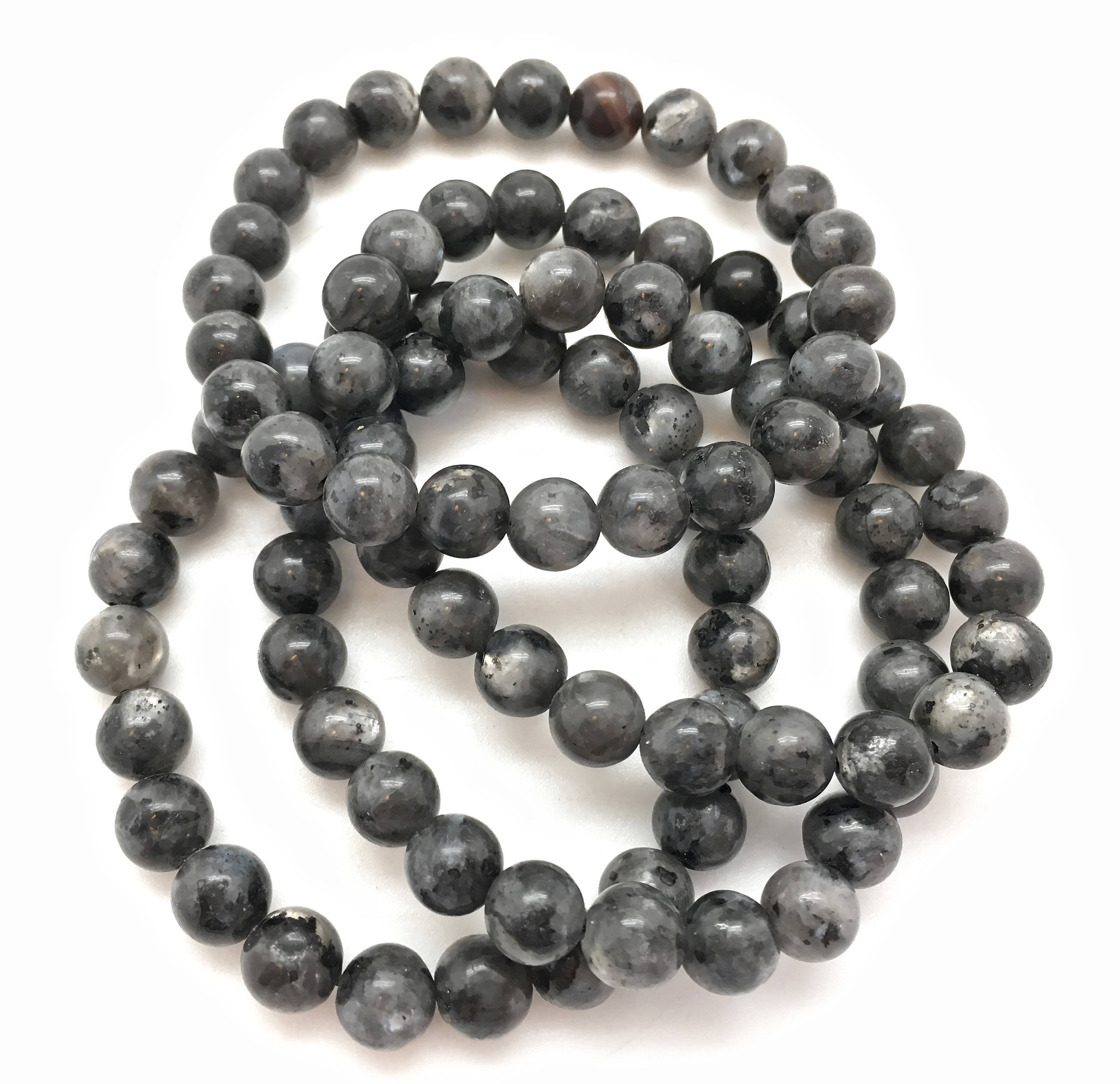 Larvikite Bracelet 8mm Elastic Bracelet Healing Crystals and | Etsy