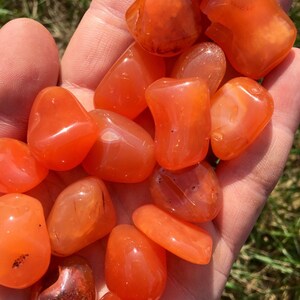 Carnelian Tumbled Crystal - Multiple Sizes Available - Polished ...