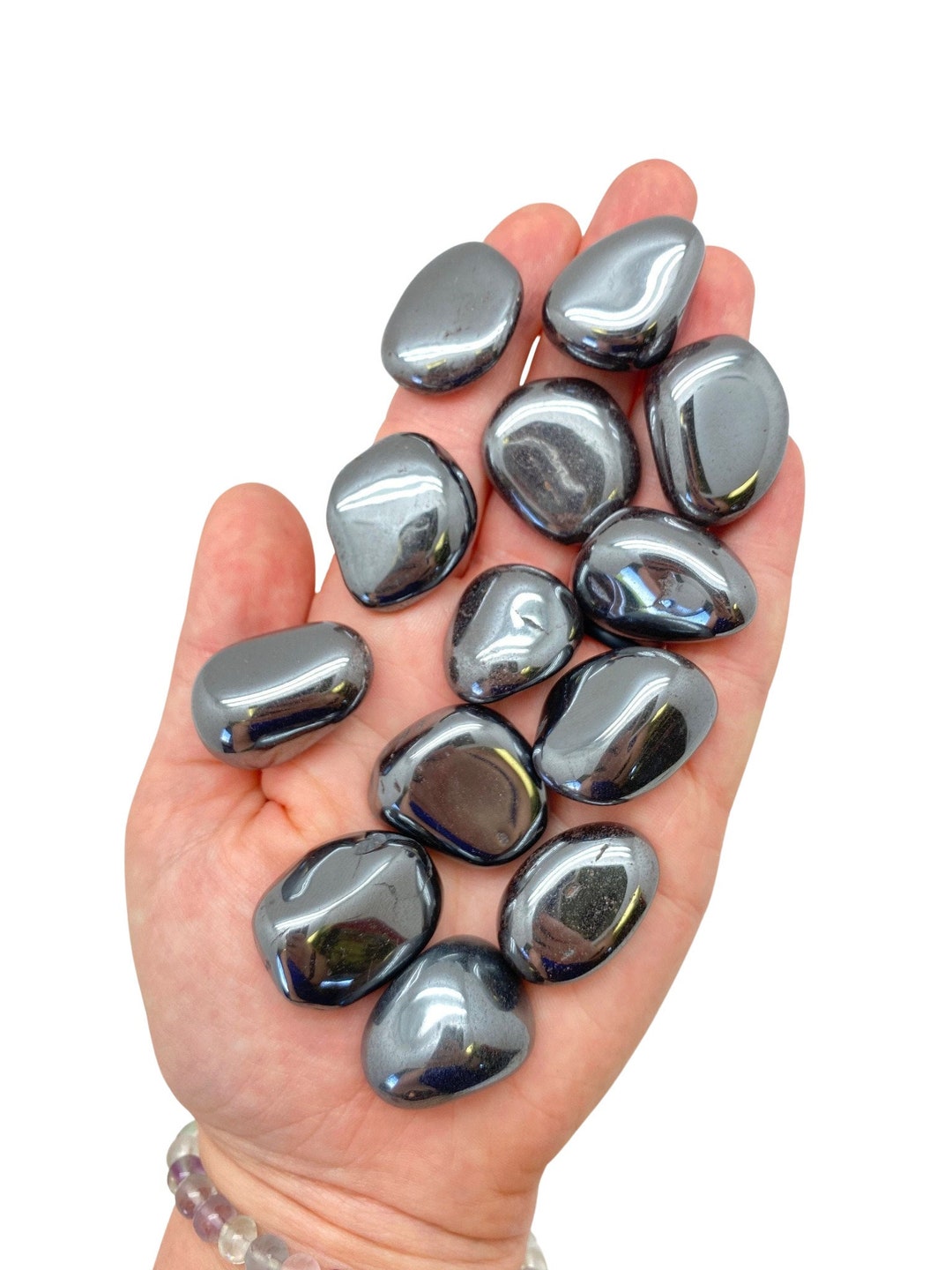 Hematite Tumbled Stone - Multiple Sizes Available - Tumbled Hematite ...