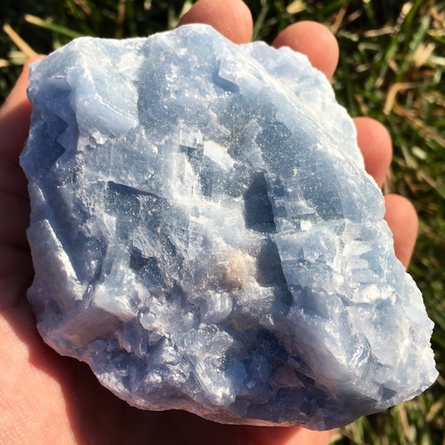 Raw Blue Calcite 0.5 4 Rough Blue Calcite - Etsy