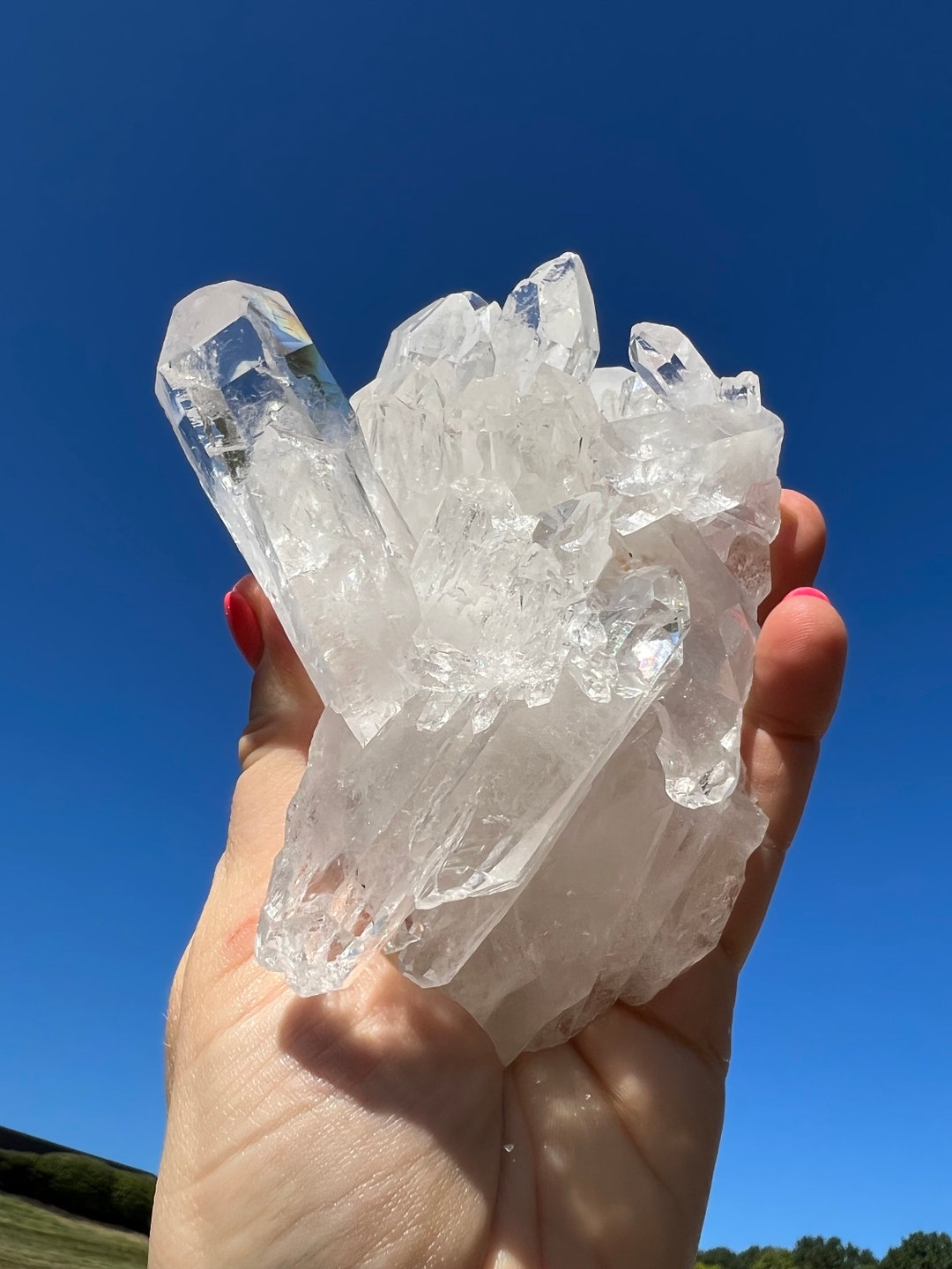 Clear Quartz Cluster - Raw Clear Quartz Crystal Cluster - Natural Clear ...