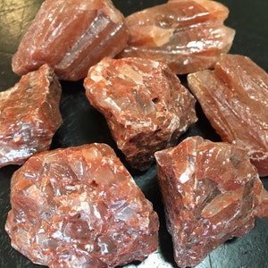 Raw Red Calcite - Rough Red Calcite - Raw Red Calcite Stone - Crystals ...