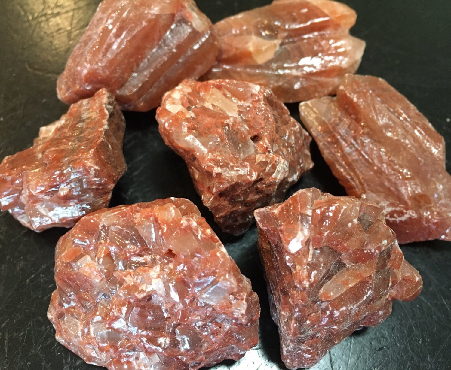 Raw Red Calcite Rough Red Calcite Raw Red Calcite Stone | Etsy