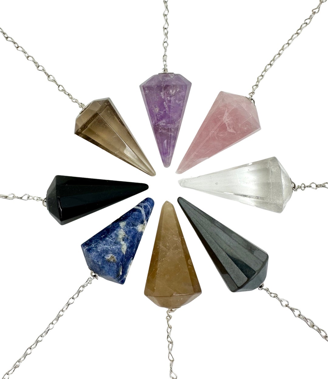 Crystal Pendulums (you Choose the Crystal) - Crystal Dowsing Pendulum ...