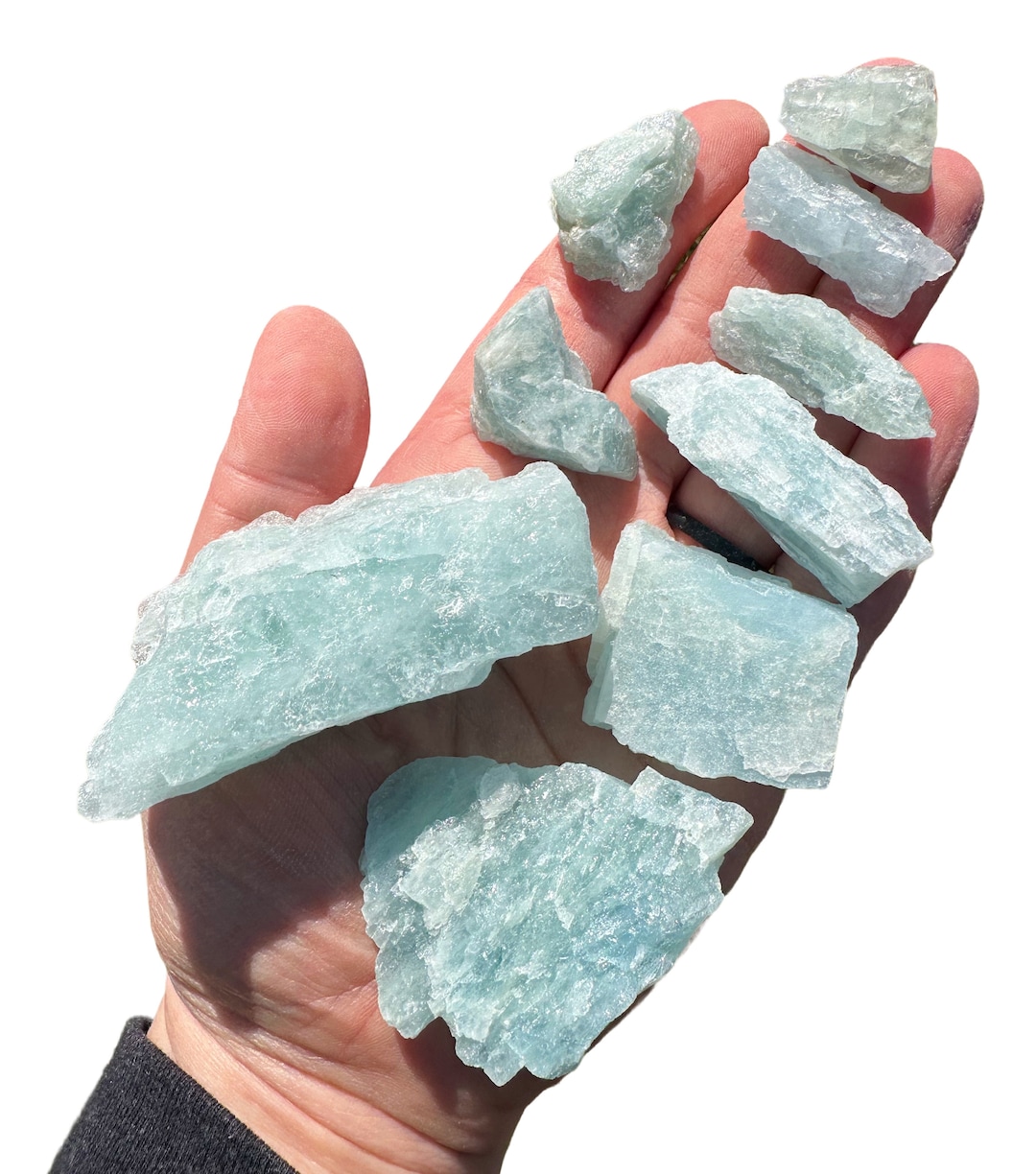 Raw Aquamarine Crystal (.25" - 3.5") Grade A Raw Aquamarine Stone ...