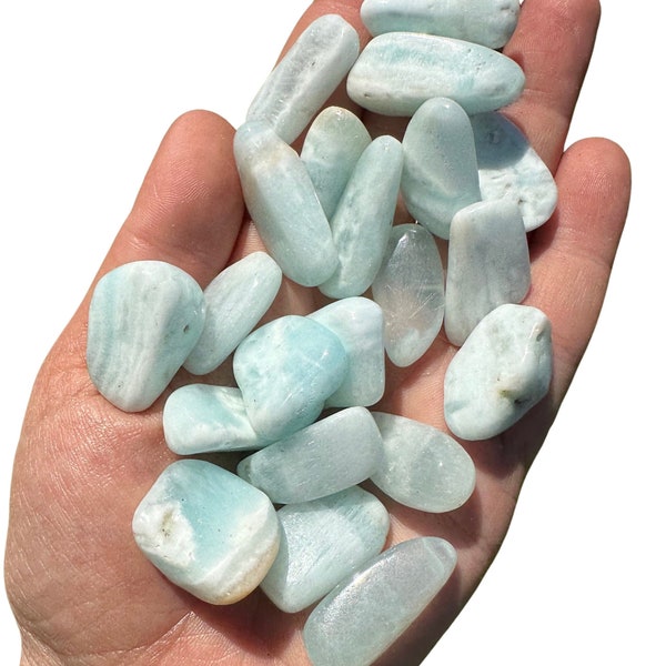 Blue Calcite Tumbled Stone - Etsy